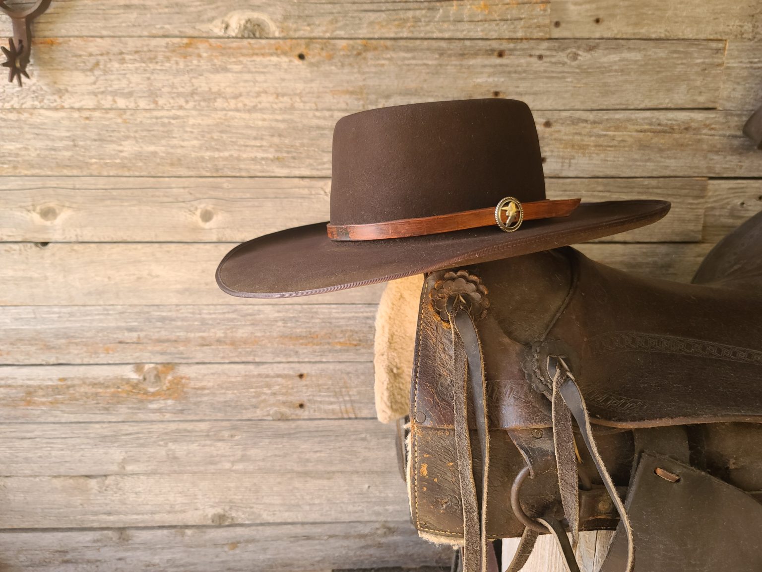Leather Buckaroo Hatband - Staker Hats